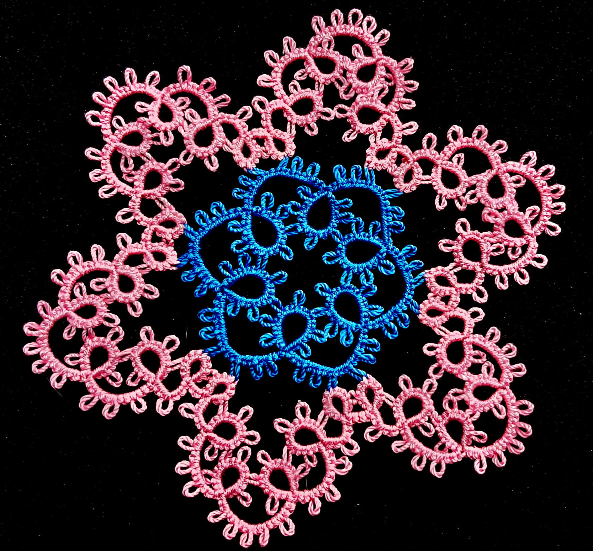 Patrón del Motivo de Frivolite con forma de Estrella
